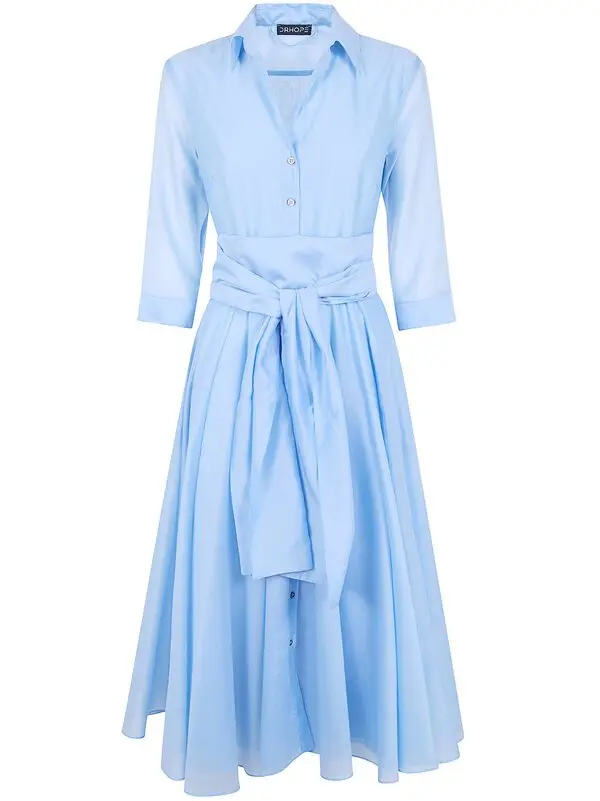 DRHOPE Long Round Dress - Blue