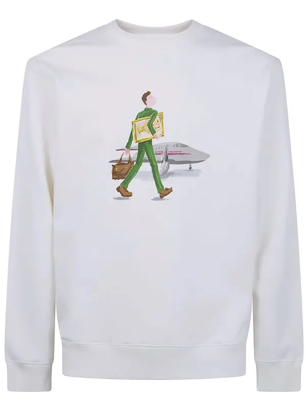 Drole De Monsieur L'homme Au Tableau" Sweatshirt - White
