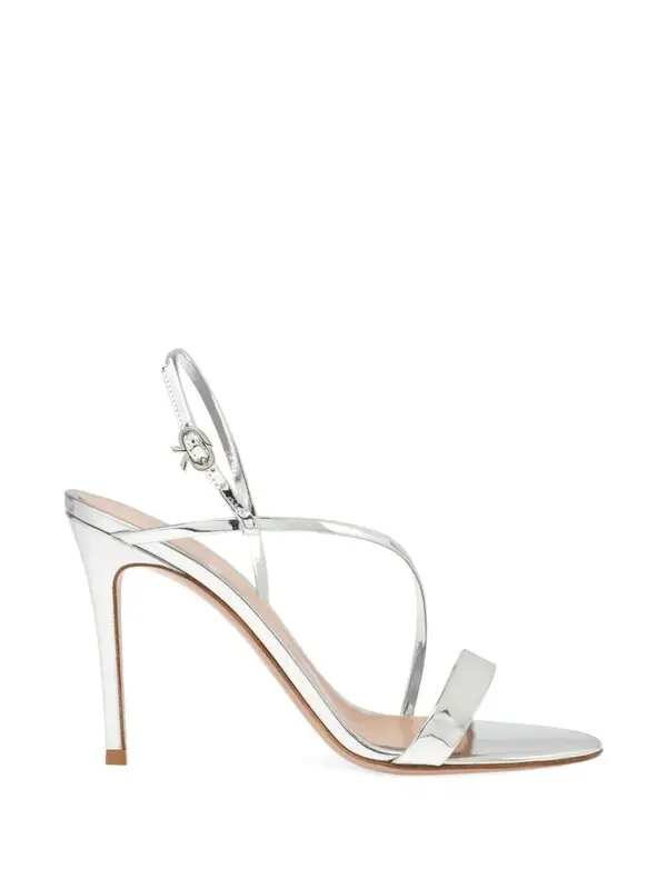 GIANVITO ROSSI Metal Mid Heel Sandals