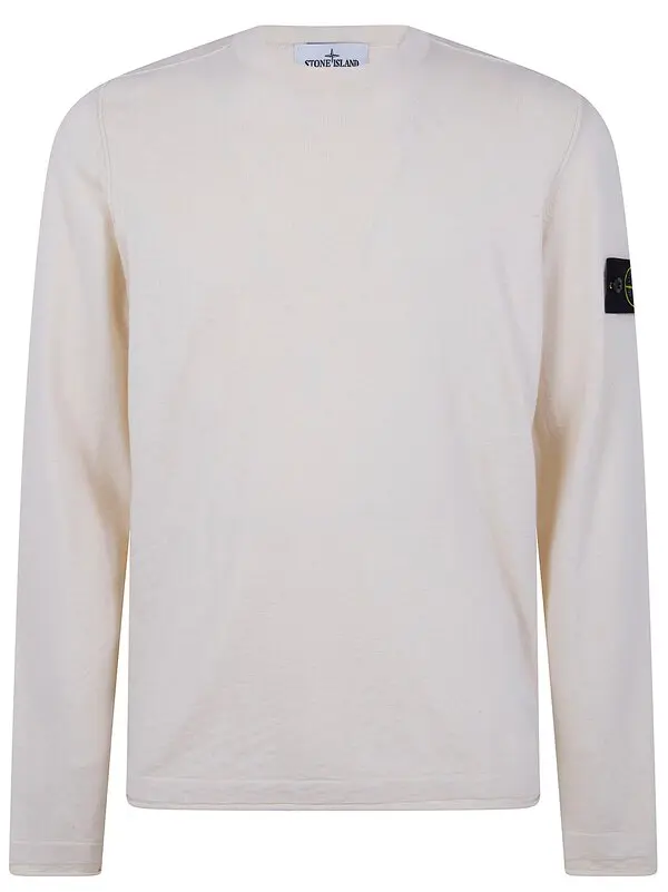 Stone Island Classic Crew Neck Sweater - White