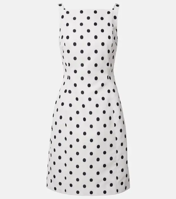 Patou Polka-dot Mini Dress - White