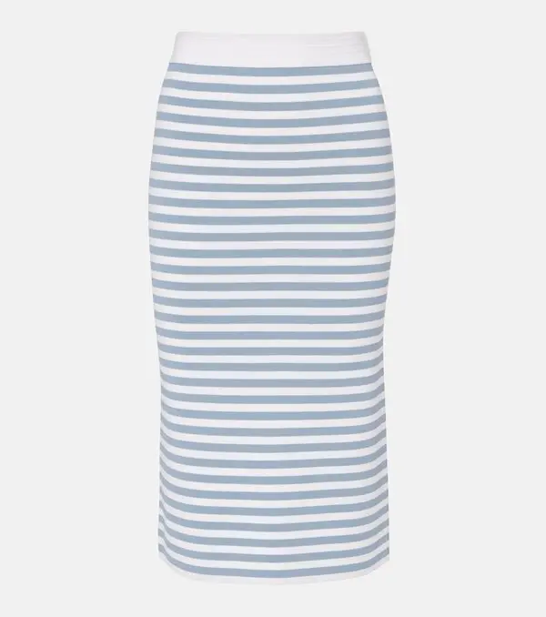Max Mara Gennaio Striped Midi Skirt - Blue