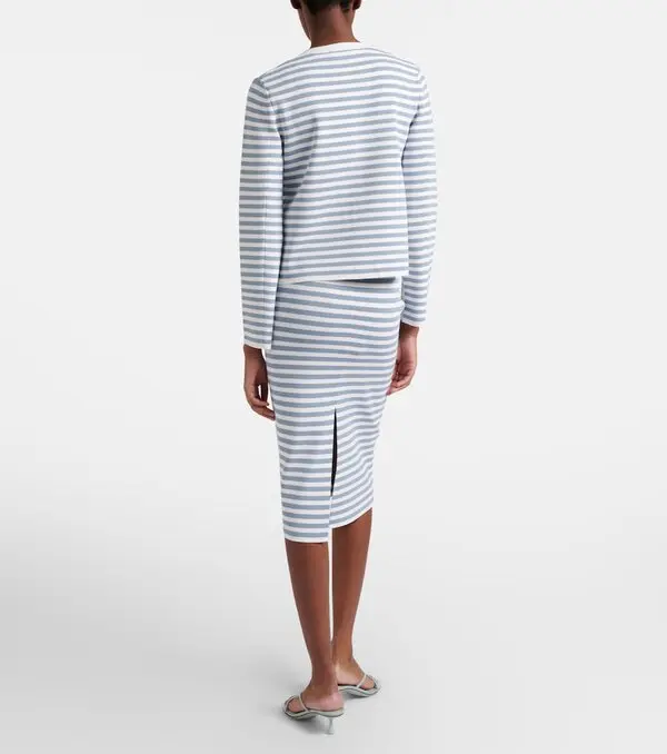 Max Mara Gennaio Striped Midi Skirt