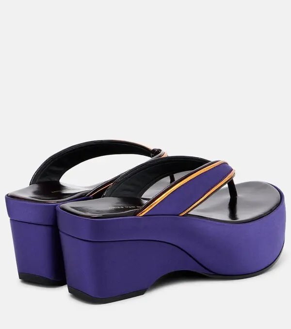 Dries Van Noten Satin Thong Sandals