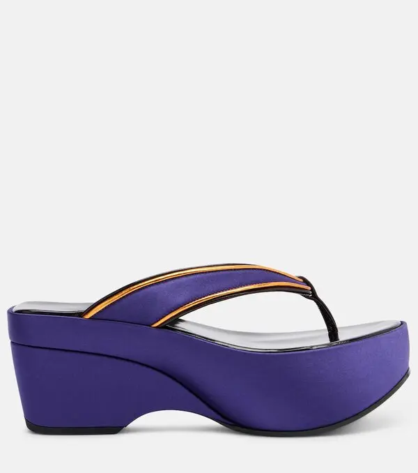 Dries Van Noten Satin Thong Sandals