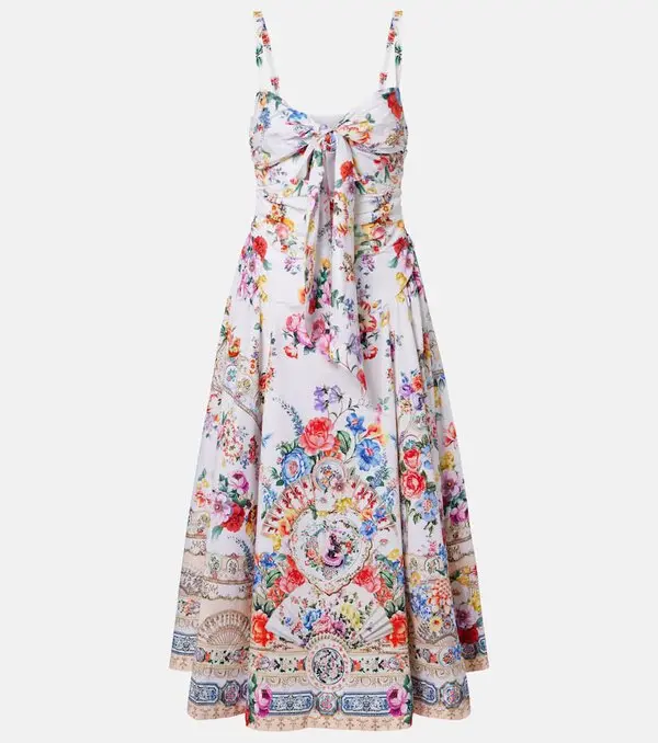 Camilla Floral Cotton-blend Midi Dress