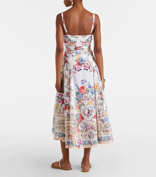 Camilla Floral Cotton-blend Midi Dress