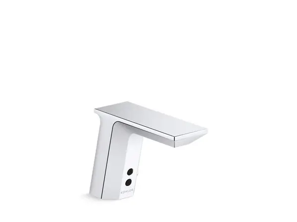 KOHLER Geometric Touchless Single-hole Lavatory Faucet With Insight Sensor Technology And Temperature Mixer, Ac-powered, Less Drain, 0.35 Gpm - One-color