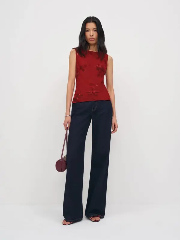 REFORMATION Dorthea Top - Red