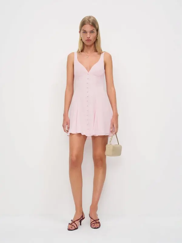 REFORMATION Livia Mini Dress - Pink