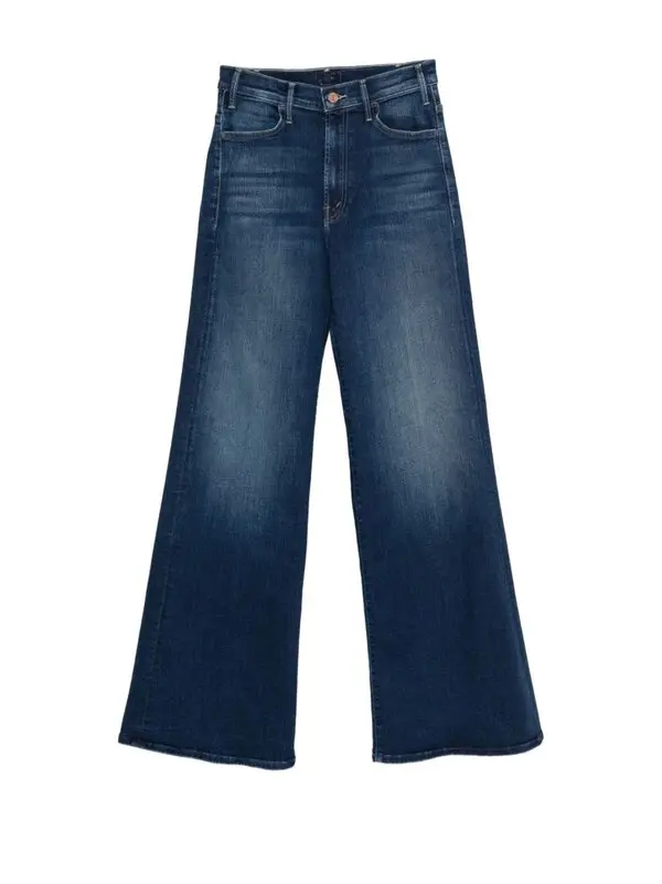 MOTHER The Hustler Roller Sneak Denim Jeans - Blue