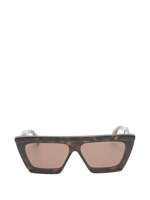 Alaïa Geometric Frame Sunglasses - Brown