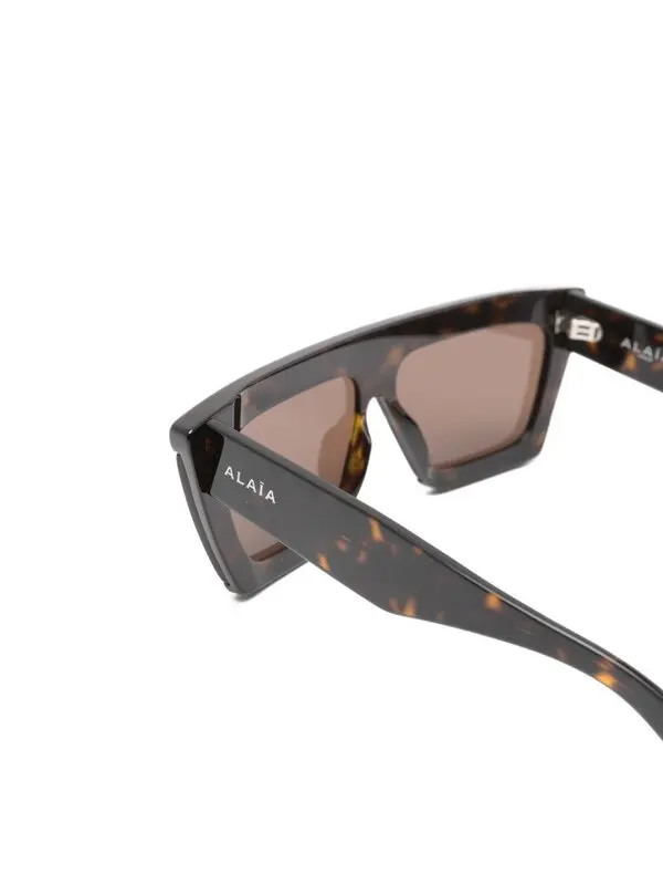 Alaïa Geometric Sunglasses - Brown