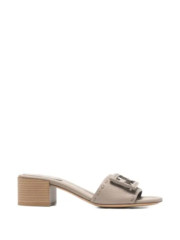 Fendi Baguette Leather Mules
