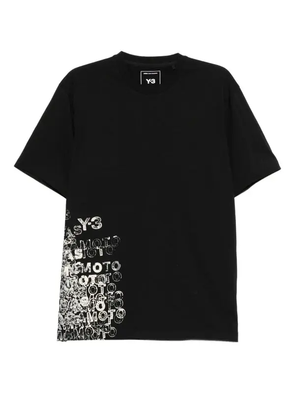 Y3 Printed Cotton T-shirt