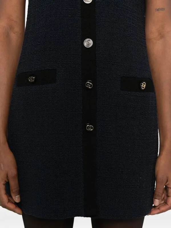 Gucci Wool Tweed Dress - Blue