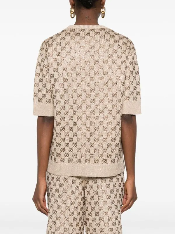 Gucci Gg Wool Crewneck Sweater - Beige