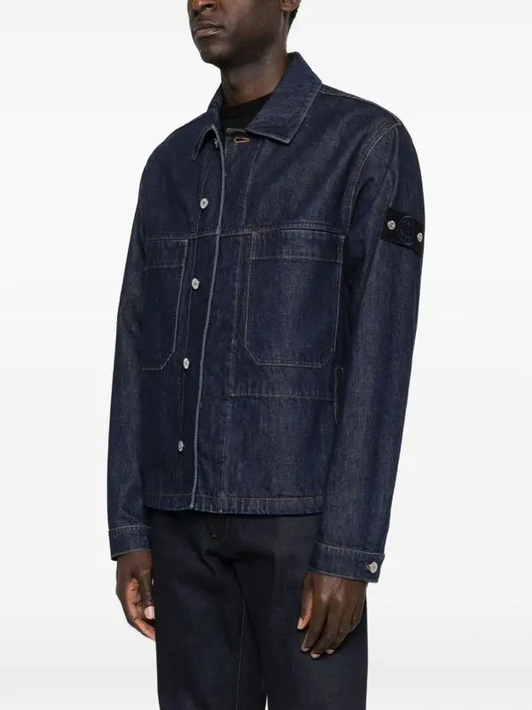 Stone Island Denim Cotton Jacket