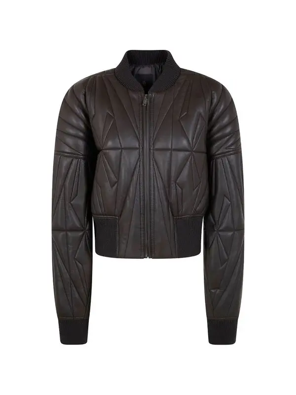 MONCLER + RICK OWENS Leather Bomber Jacket