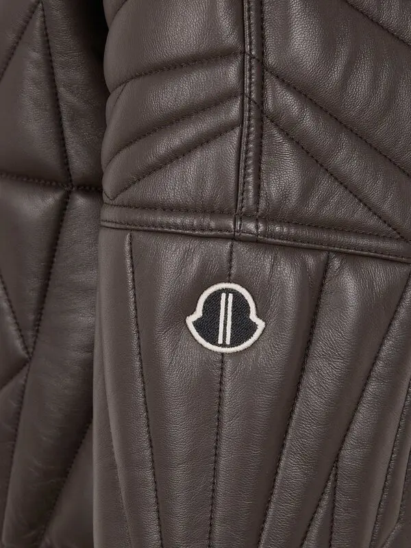 MONCLER + RICK OWENS Leather Bomber Jacket
