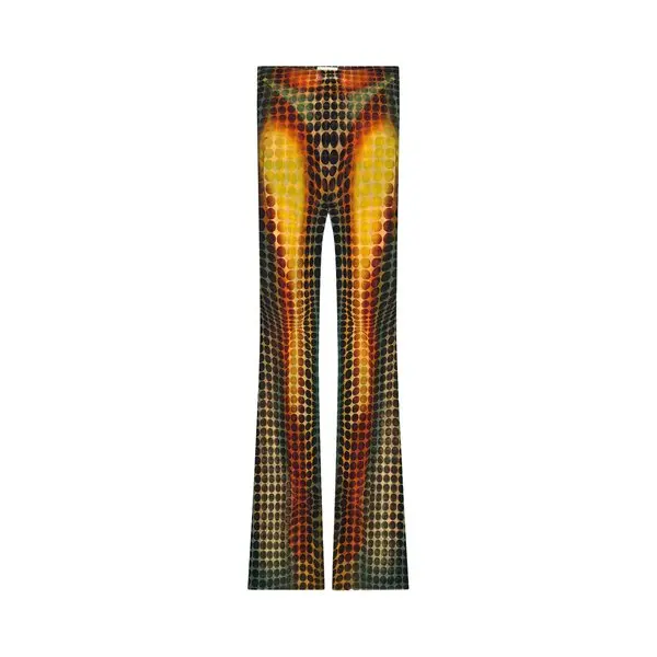 JEAN PAUL GAULTIER Printed Flare Trousers - Multicolor