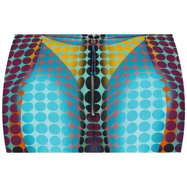 JEAN PAUL GAULTIER Mini Skirt With Zip Closure - Blue