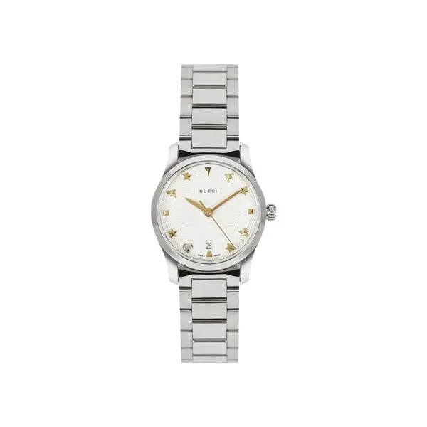 Gucci G-timeless Stainless Steel Bracelet Watch - Silver