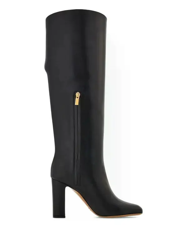 FERRAGAMO 90mm Buckle-detail Knee-high Boots - Black