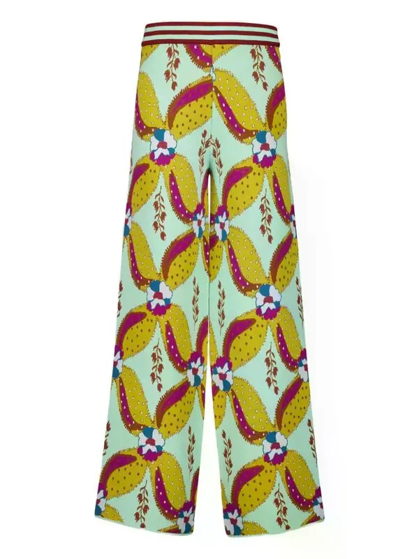 PAULA Floral-jacquard Trousers