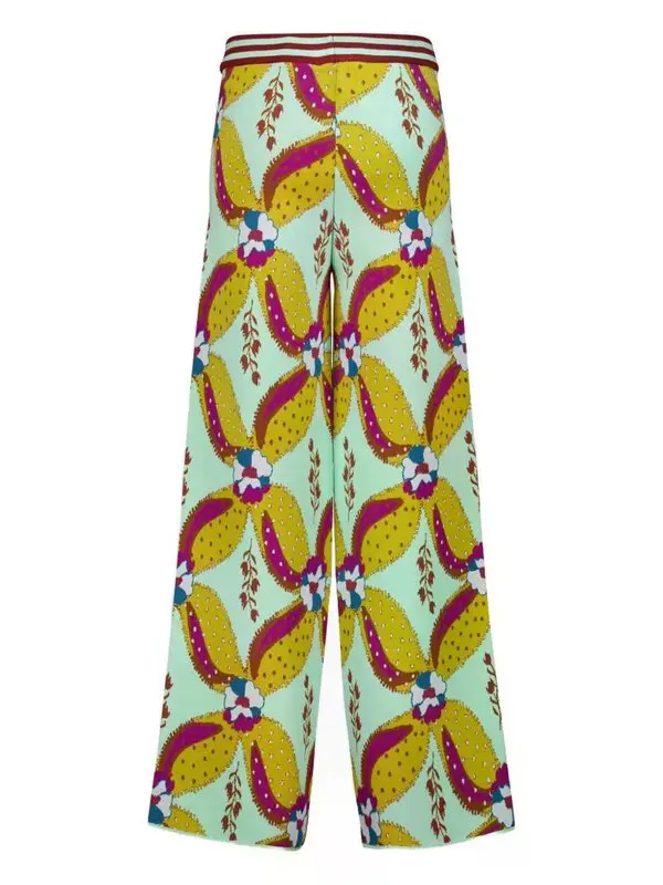 PAULA Floral-jacquard Trousers