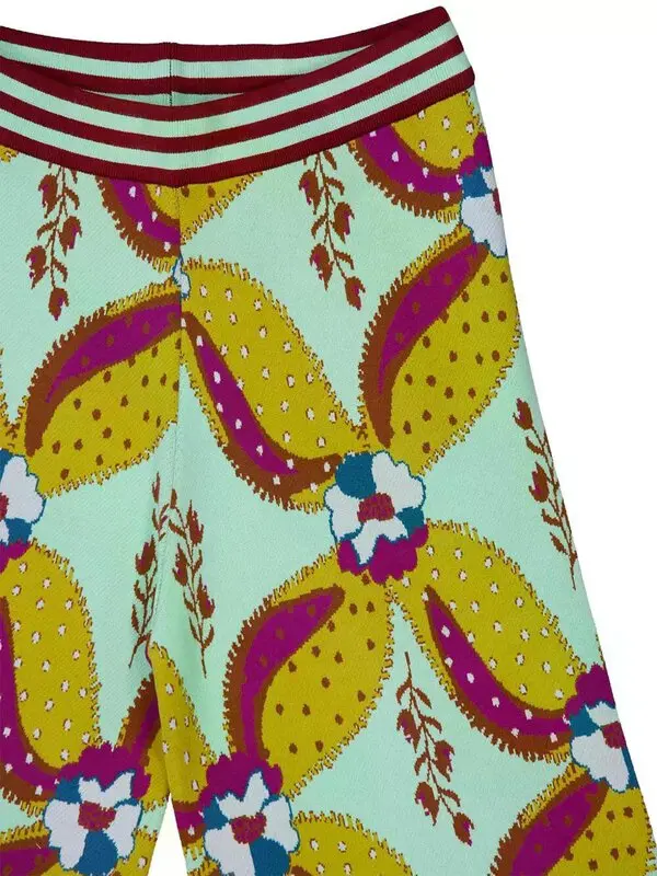 PAULA Floral-jacquard Trousers