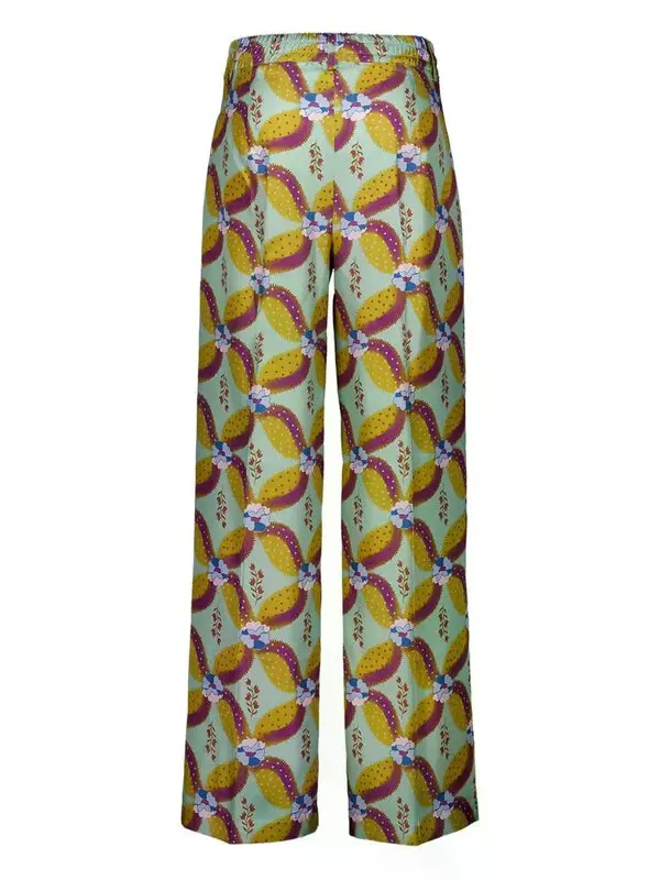 PAULA Floral-print Pleated Trousers