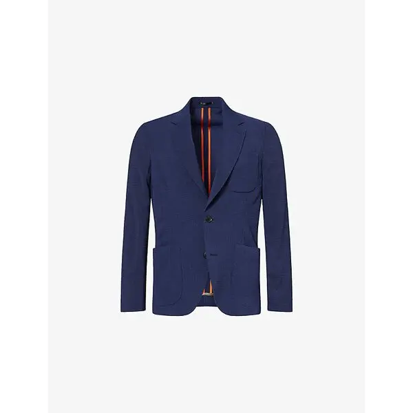 Paul Smith Textured Notch-lapels Stretch-wool Blazer