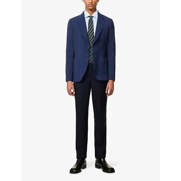 Paul Smith Textured Notch-lapels Stretch-wool Blazer