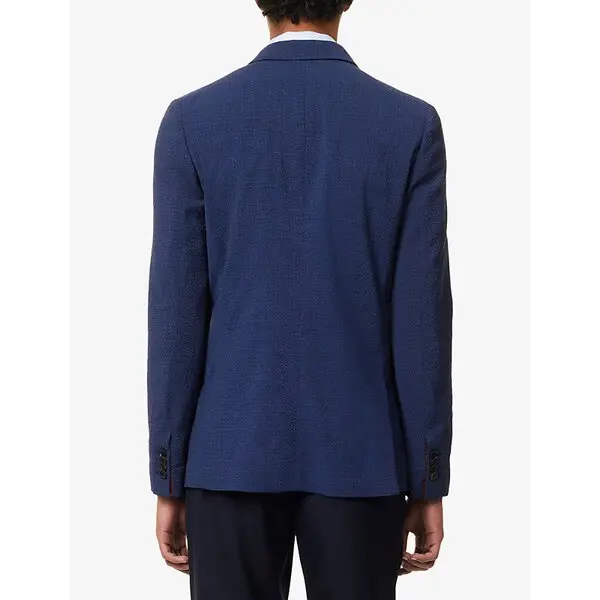 Paul Smith Textured Notch-lapels Stretch-wool Blazer