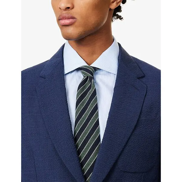 Paul Smith Textured Notch-lapels Stretch-wool Blazer