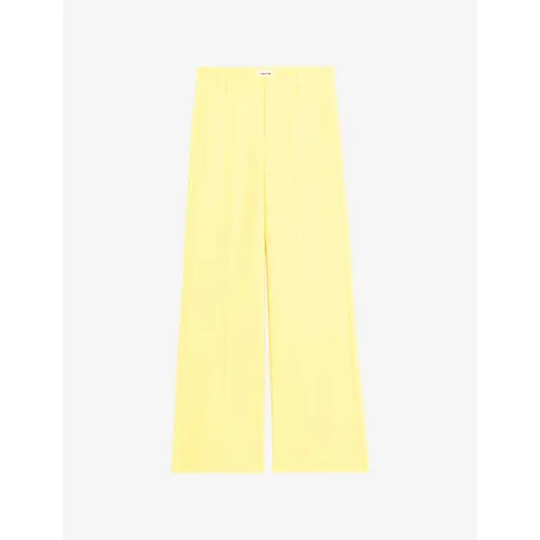 Zadig&Voltaire Wide-leg Woven Trousers - Banana