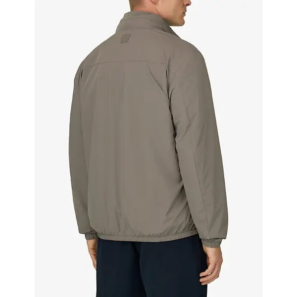 Boggi Milano Hooded Stretch-woven Bomber Jacket