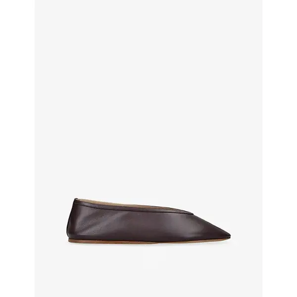 Le Monde Beryl Luna Leather Slipper Flats