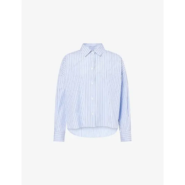 Max Mara Oversized Stripe-pattern Cotton Shirt