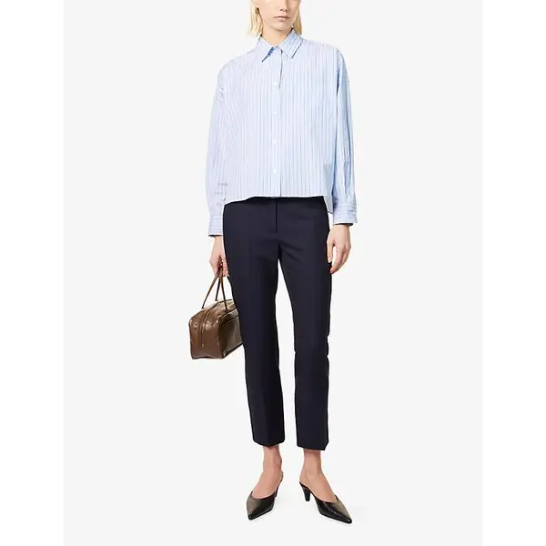 Max Mara Oversized Stripe-pattern Cotton Shirt