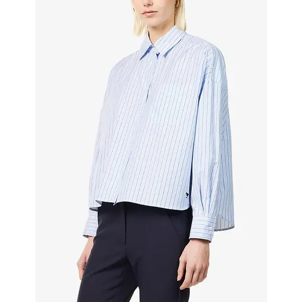 Max Mara Oversized Stripe-pattern Cotton Shirt