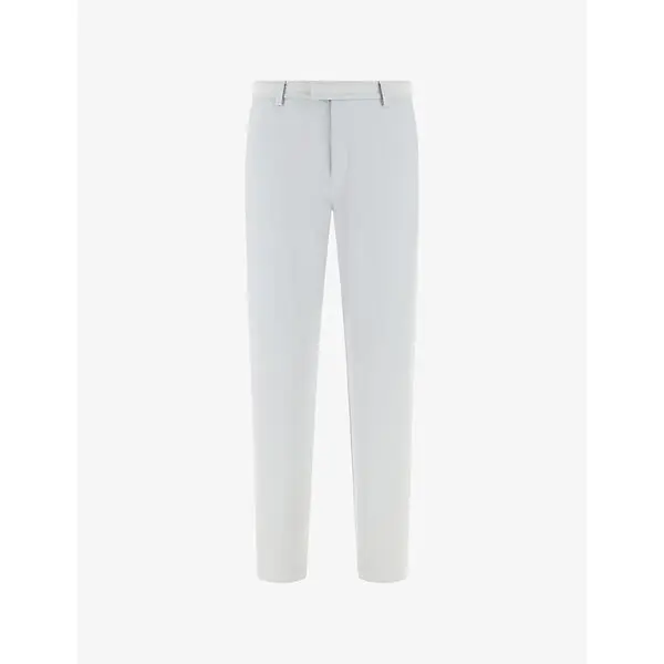 Boggi Milano Tapered-leg Stretch-woven Trousers - Ice