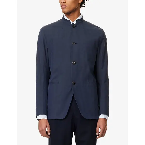 Paul Smith Band-collar Regular-fit Cotton-blend Jacket