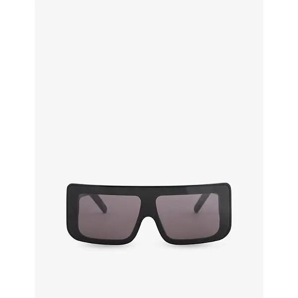 Rick Owens Documenta Sunglasses - Blk Temple Blk Lens