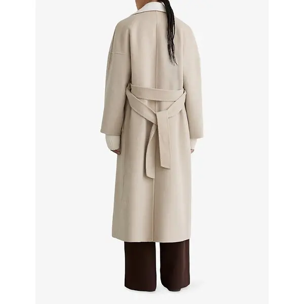 REISS Marcela Contrast-lapel Wool Coat