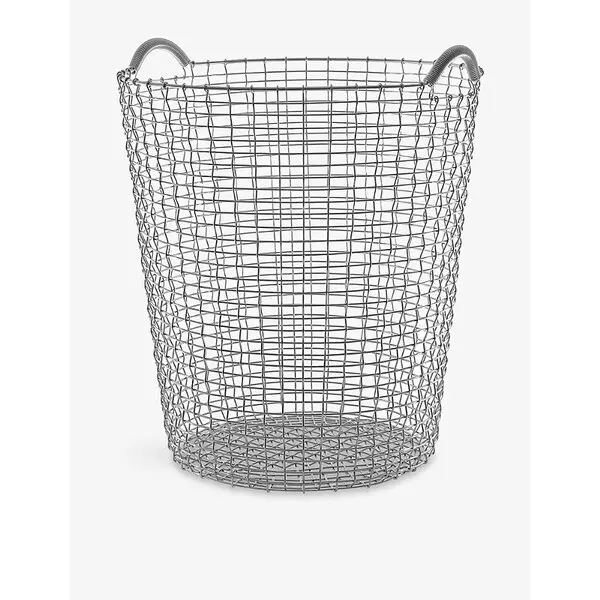 KORBO Classic Woven Metal Storage Basket 52cm - Silver