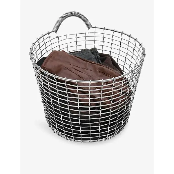 KORBO Classic Woven Metal Storage Basket 28cm