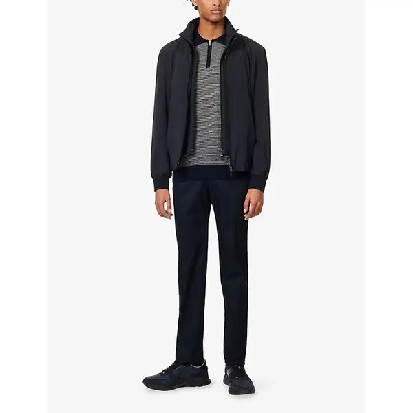 Corneliani Regular-fit High-neck Stretch-woven Jacket