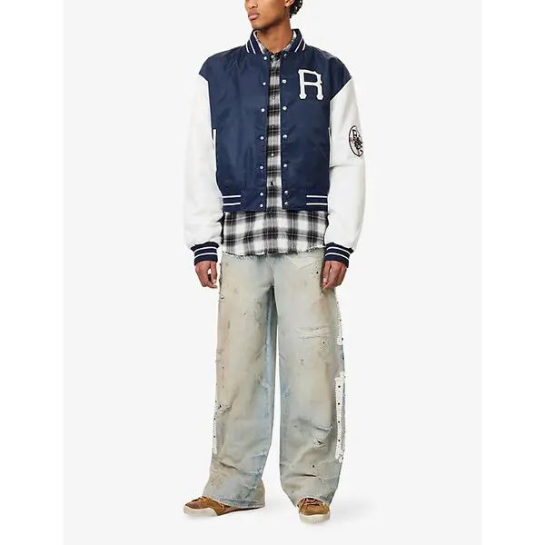 Rhude Contrast-sleeves Shell Jacket